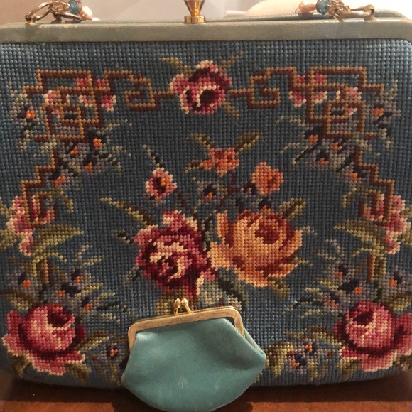 Bags | Needlepoint Purse | Poshmark